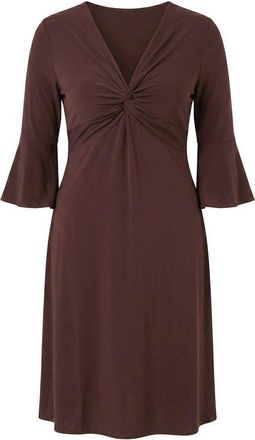 Miamoda Midikleid Jerseykleid A-Linie Knoten-Detail