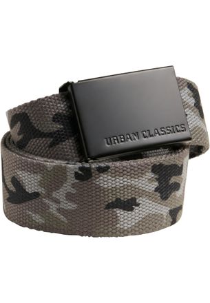Urban Classics Unisex Canvas Belts G&uuml;rtel,, per pack Mehrfarbig (grey camo/black 01295), (Herstellergr&ouml;&szlig;e: one size)