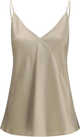Max Mara Bacco Seiden-Top - - Tops - Damen - Beige - S