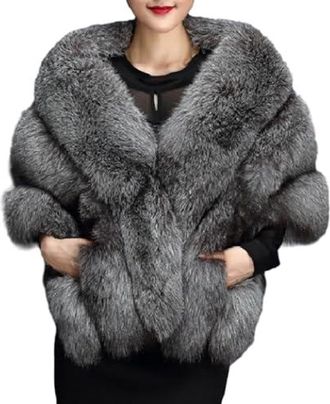 Generic &Eacute;charpe en fausse fourrure - &Eacute;charpe en fausse fourrure dhiver - &Eacute;charpe de mari&eacute;e - &Eacute;charpe chaude - &Eacute;tole en fourrure synth&eacute;tique - &Eacute;charpe de maria