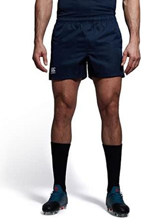 Canterbury Of New Zealand Mens Professional Polyester Shorts | Rugby Short | Internal Drawstring & Pockets | Gym/Training Short, Navy, 5XL
