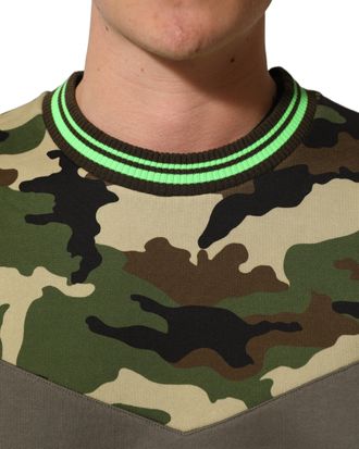 Dolce & Gabbana Camouflage Heart Appliqu&eacute; Sweatshirt - Multicolor