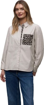 Street One Gestreifte Hemdbluse Light Terra Mocha 34