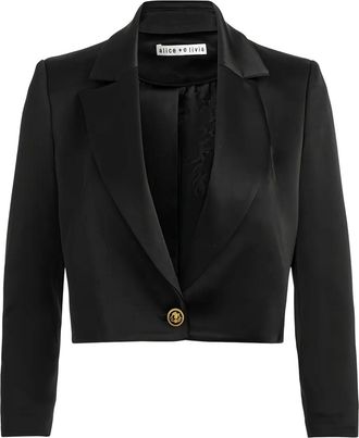 Alice & Olivia Esther Blazer mit Schalkragen - Schwarz