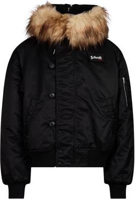 Schott NYC Blouson uni &agrave; capuche