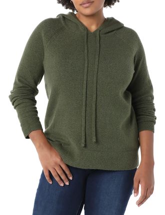 Amazon Essentials Damen Soft-Touch-Kapuzenpullover, Olivgrün, XS
