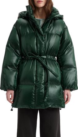 Levi's Damen Pillow Bubble Mid Jacke, Darkest Spruce, M