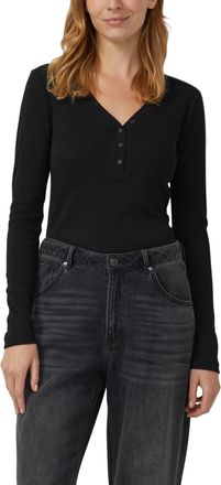 s.Oliver Langarmshirt mit Henley-Ausschnitt