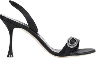 Manolo Blahnik Femme, Chaussures, Noir, Taille: 36 EU High Heel Sandales