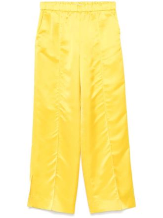 Jil Sander pantalon en satin - Jaune