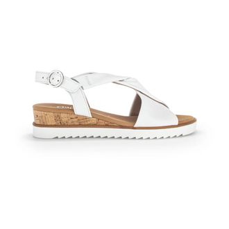 Gabor Wei&szlig;e Leder-Sandalen mit gekreuzten Riemen - - Shoes - Damen - Wei&szlig; - 42 1/2 EU