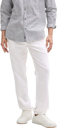 Tom Tailor Chino Hose mit Leinenanteil, Smokey Olive Green, 40/32