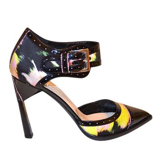 Nicholas Kirkwood Sating & Leather Painted Sandals Size 40