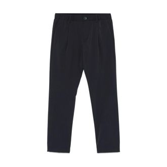 Herno Homme, Pantalons, Noir, Taille: S Pantalon Droit en Seersucker