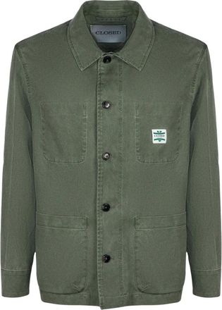 Closed Homme, Vestes, Vert, Taille: XL Cotton Jacket