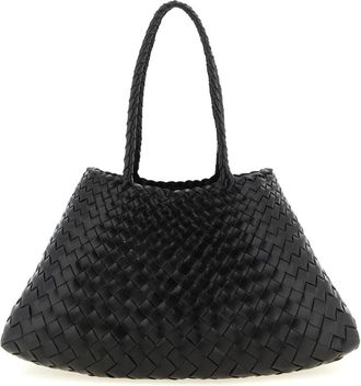 Dragon Diffusion Sac Cabas En Cuir Tress&eacute; - Femme - Sacs - Noir - Taille: ONE Size