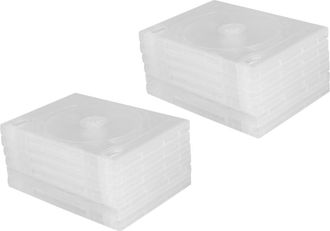 Lurrose 12 Stück Teiliges Transparentes Ultradünnes CD DVD Aufbewahrungsbox Schlanker Klarer Organizer mit Schutzfunktion gegen Kratzer und Staub für Geordnet