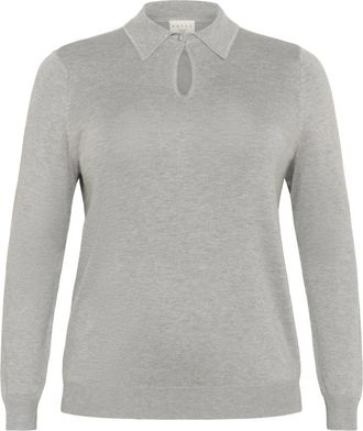 Kaffe Curve Femme, Pulls, Gris, Taille: 42 FR Tricot &agrave; col rond