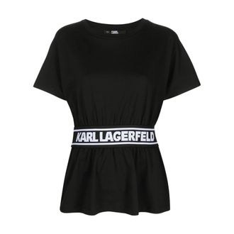 Karl Lagerfeld 999 T-shirt Fascia C/logo - - Tops - Damen - Schwarzk - S
