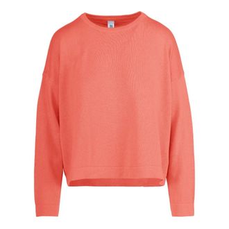 Bomboogie Femme, Pulls, Rouge, Taille: 38 FR Haut en maille lin et coton