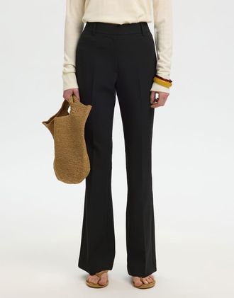 Selected Pantalon &eacute;vas&eacute; - Noir