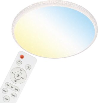Briloner LED Deckenlampe mit Fernbedienung, Sternenhimmel, einstellbar von warmwei&szlig; bis kaltwei&szlig;, LED Lampe, Deckenleuchte, Wohnzimmerlampe, Schlafzimmerlampe,