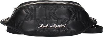 Karl Lagerfeld K/Loom Leder G&uuml;rteltasche - - Bags - Damen - Schwarzk - ONE SIZE