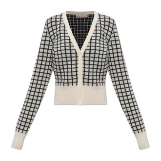 Marni Cardigan mit Karomuster - - Knitwear - Damen - Mehrfarbig - L