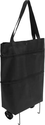 Holibanna Sac Chariot Pliable avec Roulettes Sac de Courses Léger et Résistant pour Transport Facile et Rangement Compact Adapté à Tous Âges