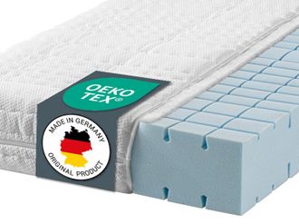 Ravensberger Matratzen Kaltschaummatratze Struktura-SAN 90x200cm | H&auml;rtegrad H2 | RG 60 | H&ouml;he 20cm | 7-Zonen Matratze | Baumwoll-Doppeltuch-Bezug | produziert in Deutschlan