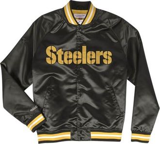 Mitchell & Ness Pittsburgh Steelers Black NFL Lightweight Satin Jacket