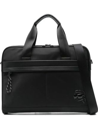Karl Lagerfeld pochette dordinateur à plaque logo - Noir