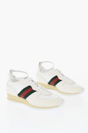 Gucci Sneaker aus Wildleder mit Kn&ouml;chelriemen Gucci