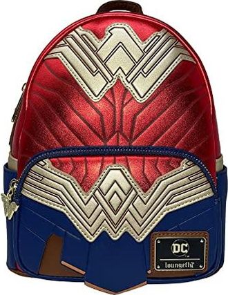 Loungefly Wonder Woman DC Comics Sac bandouli re double sangle pour femme, Rouge, Medium