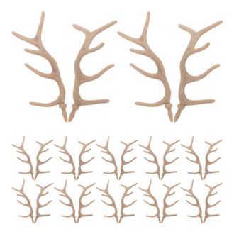 Angoily 12 Paar Kunststoff Geweihzweige Schneemannhand Dekoration Selbstgemacht Vintage Weihnachtsdeko f&uuml;r Innen und Au&szlig;en