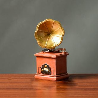 Generic Elegantes Vintage-Retro-Harzornament, Exquisites, Lebendiges Styling-Design f&uuml;r Heimdekoration, Fotografie-Requisiten (Grammophon)