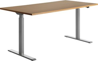 Topstar | Schreibtisch | elektrisch höhenverstellbar | gerade | BxT 1600 x 800 mm | Buche/grau