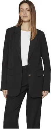 Vila Vila Vivarone Loose Blazer-Noos, Noir, 36 Femme