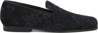 Etro Blaue Lederslipper Slip-On-Stil - - Shoes - Herren - Blau - 44 EU