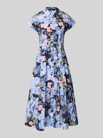Oui Midikleid mit floralem Allover-Print