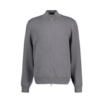 HUGO BOSS Palano-L Zip Cardigan - - Knitwear - Herren - Grau - 2XL