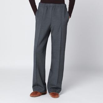 Miu Miu Anthrazitfarbene Hose aus Punto-Stoff-Strick