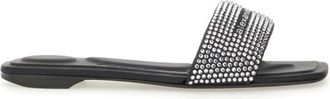 Alexander Wang Femme, Chaussures, Noir, Taille: 36 1/2 EU Vy Crystal Embellished Slide Sandal