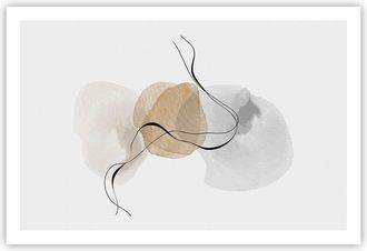 Arttor Poster ohne Rahmen Abstrakt minimalistisch Aquarell Deko 91x61cm Wandposter Art Prints Wandbilder Dekoration Wohnzimmer Schlafzimmer Küche Wanddeko Bi