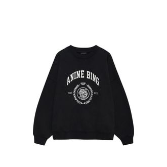 Anine Bing Miles Logo-print Cotton Sweatshirt