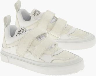 Marcelo Burlon Suede Low Top Sneakers with Touch Strap Closure size 40