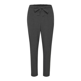 Kaffe Dunkelgraue Melange G&uuml;rtelhose - - Trousers - Damen - Grau - 2XS