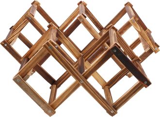 Garneck 2 Stück Holz-weinregal Klappbar Geometrisches Design Glatte Oberfläche Langlebig Modularer Aufbau für Flaschen als Wein Dekorationshalter für Zuhause