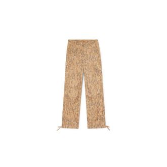 Ganni Femme, Pantalons, Brun, Taille: 40 FR Pantalon Cargo en Coton Imprim&eacute;