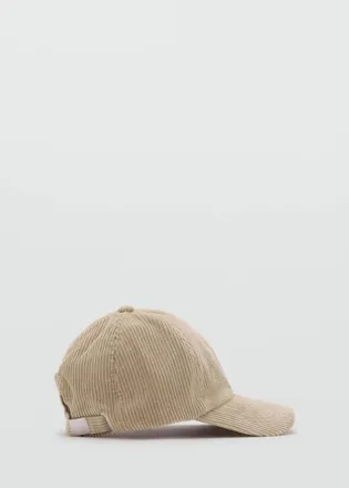 Mango Casquette velours c&ocirc;tel&eacute; beige - Homme - Taille unique - MANGO MAN